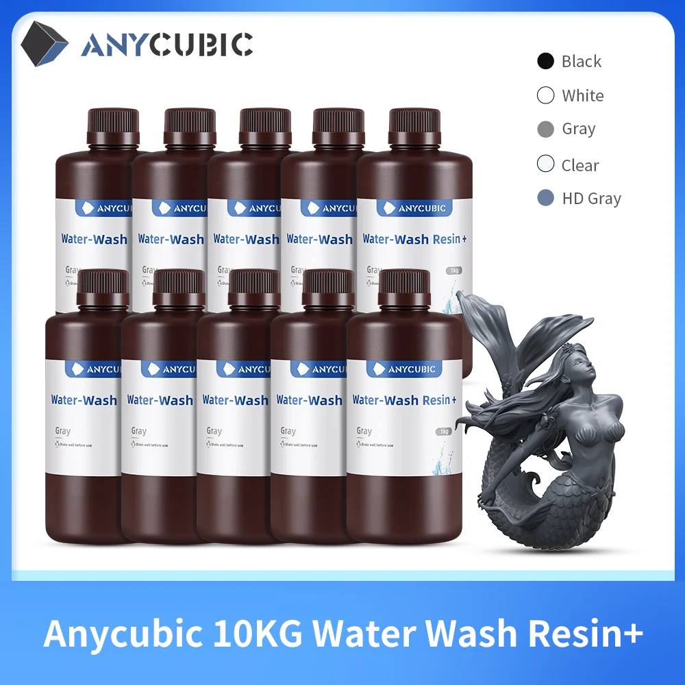 ANYCUBIC-Water-Wash-10KG-1KG-3D-Printer-Resin-Water-Washable-High ...