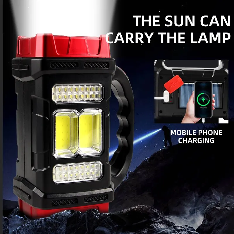Solar-Powered-Rechargeable-LED-Multifunctional-Portable-Light-USB-Dual ...