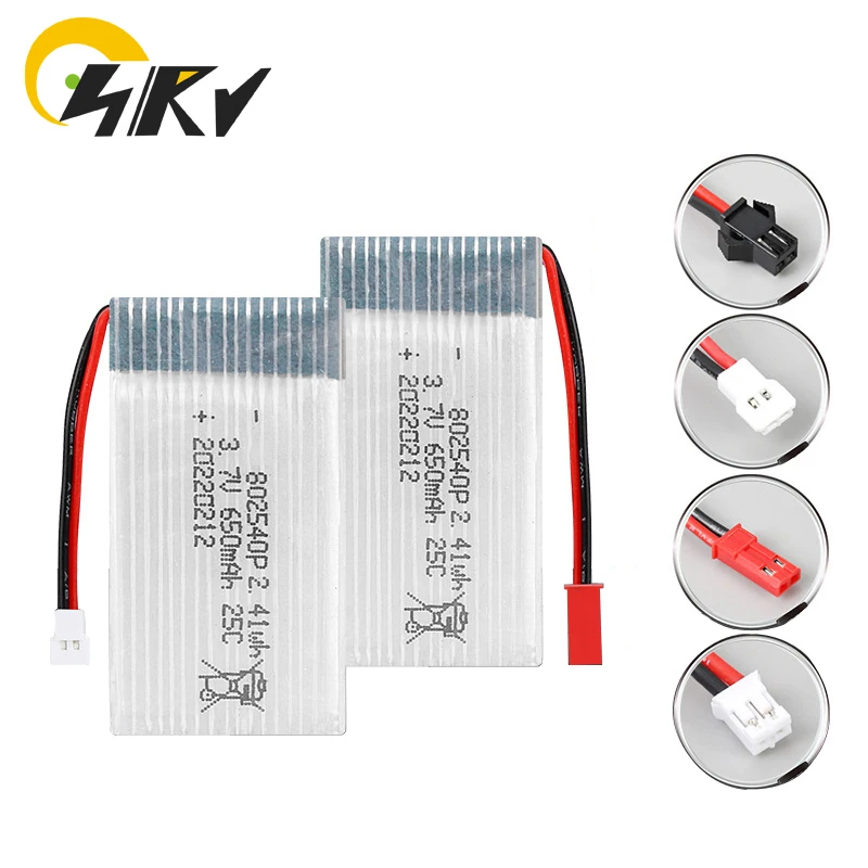 3.7v 600mah 25c Rechargeable Lithium-ion Battery For X5c X5sw 802540 Rc ...