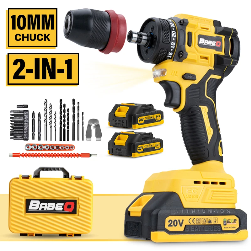 10MM-Electric-Drill-Set-with-24-2-Torque-Brushless-Screwdriver-Drill ...