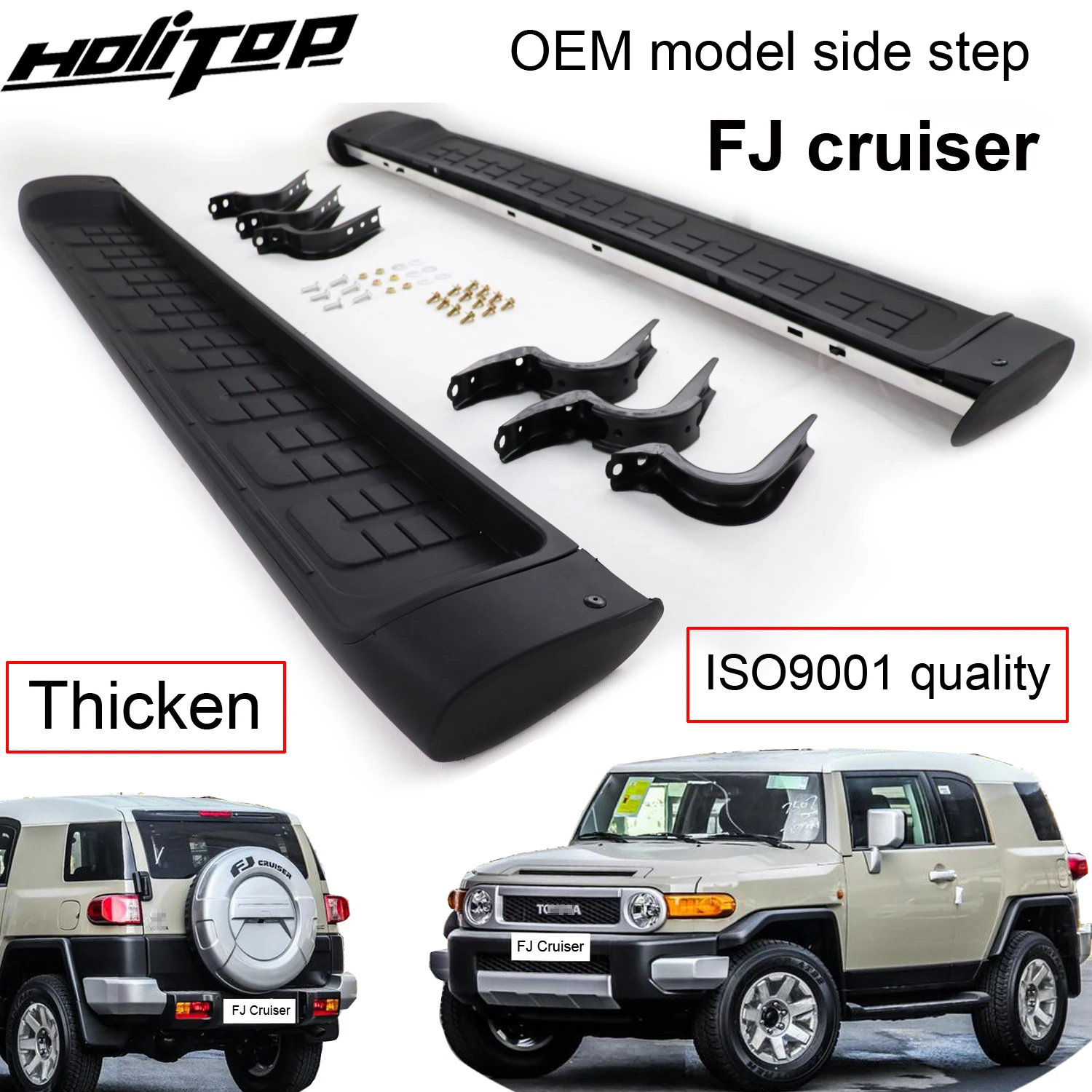 car running board side step bar foot pedal for Toyota FJ Cruiser 2007 2008 2009 2010 to 2020 2021 2022 Thicken design load 30kg AliExpress