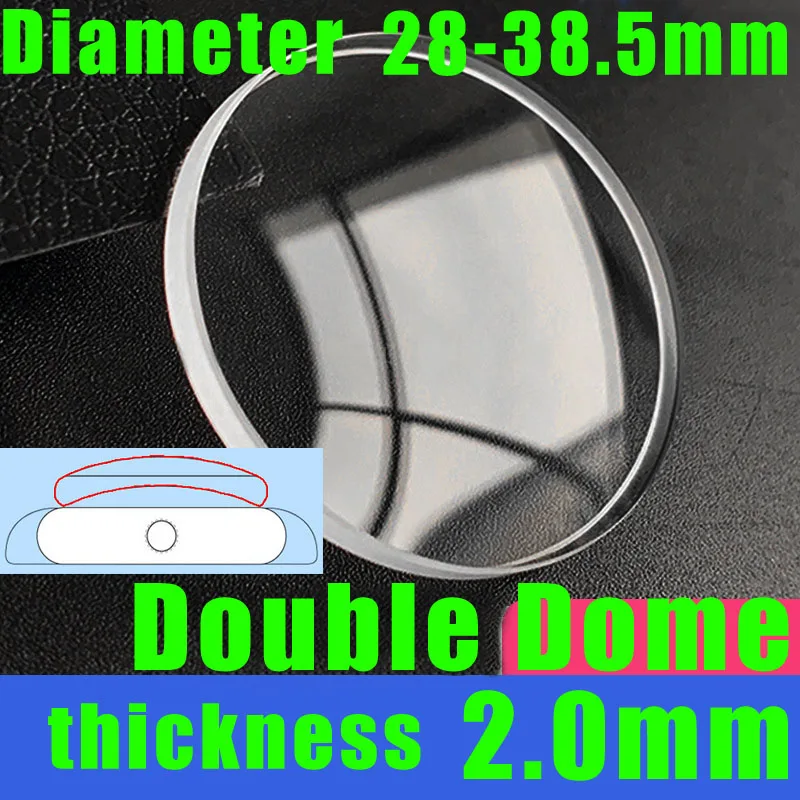 Double-Dome-Watch-Glass-2-0mm-Thickness-Round-Mineral-Watch-Crystal ...
