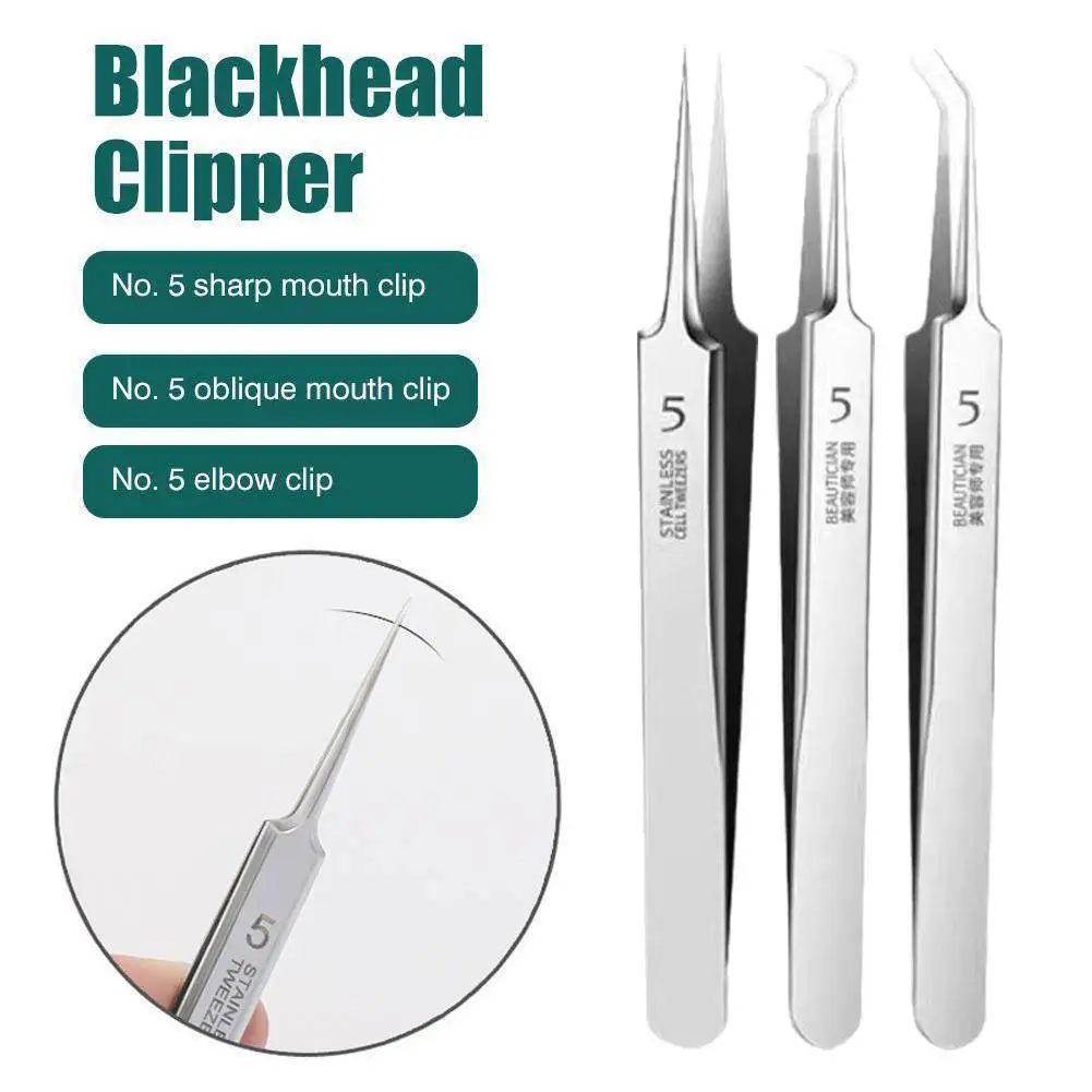Ultra-fine-No-5-Acne-Blackhead-Removal-Tweezers-Beauty-Salon-Pimples ...