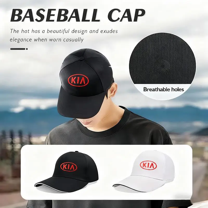 KIA Emblem Baseball Hat Men Women Adjustable Peaked Cap For KIA EV6 ...