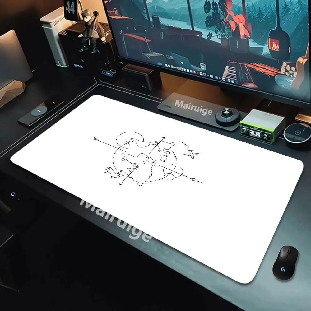 Simple Art Mouse Pad Large Computer Office Game Table Mats XXL Rubber ...