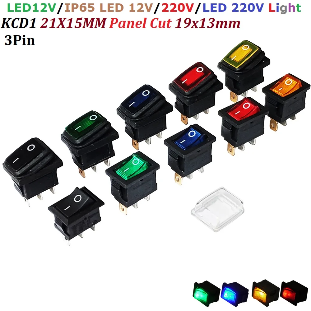 4-Stuks-21X15Mm-3Pin-Mini-Rocker-Switch-Panel-Gat-19X13Mm-Met-Led-12V ...