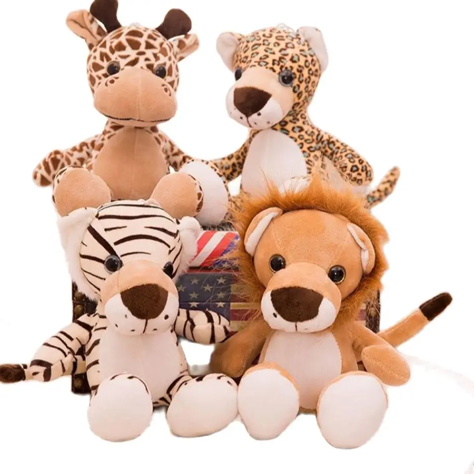 25CM Forest Animal Plush Toy New Cute Jungle Partner Wedding Gift ...