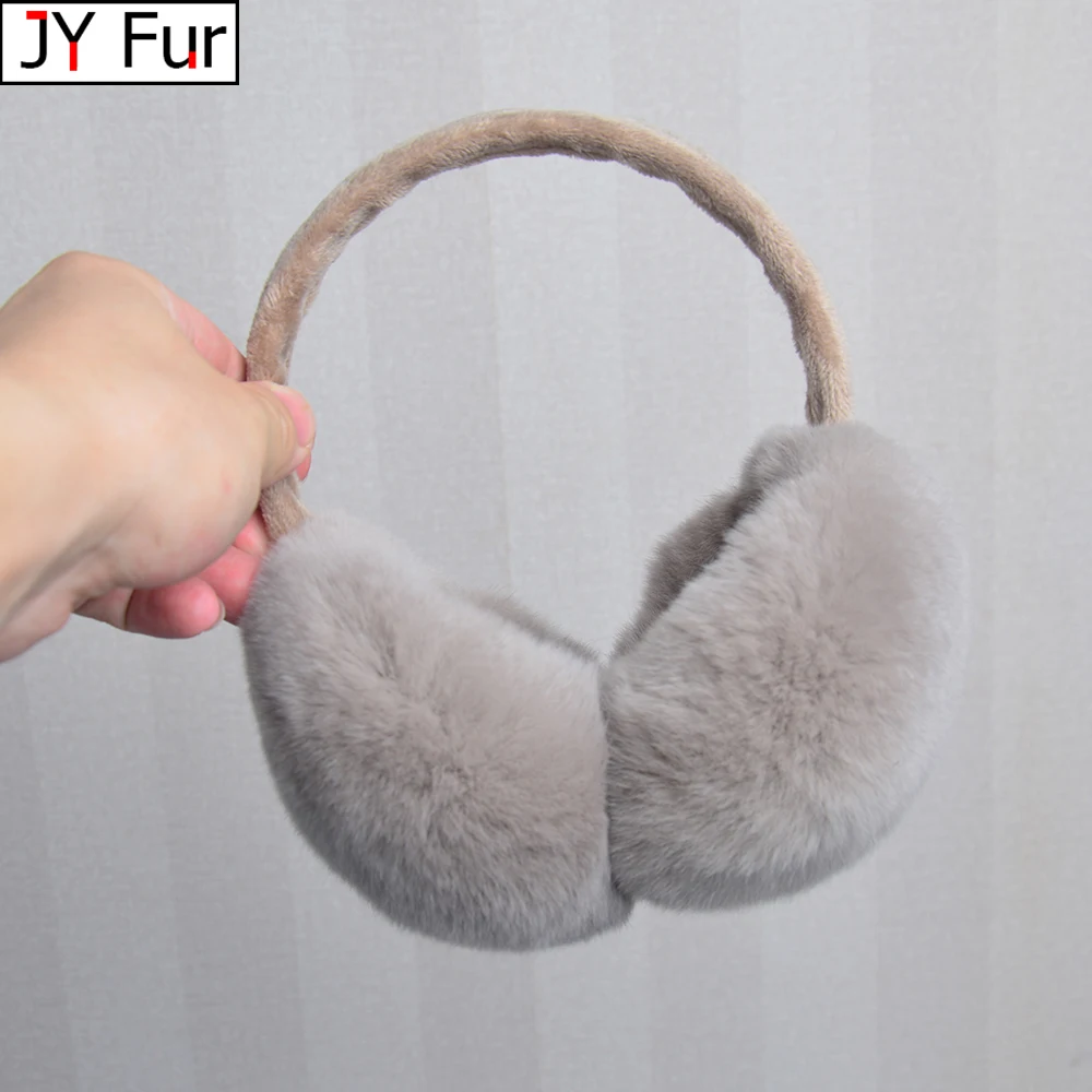 Rex-Rabbit-Fur-Hang-Ear-Cover-Warm-Winter-Earmuffs-Headwear-Ear-Muffs ...