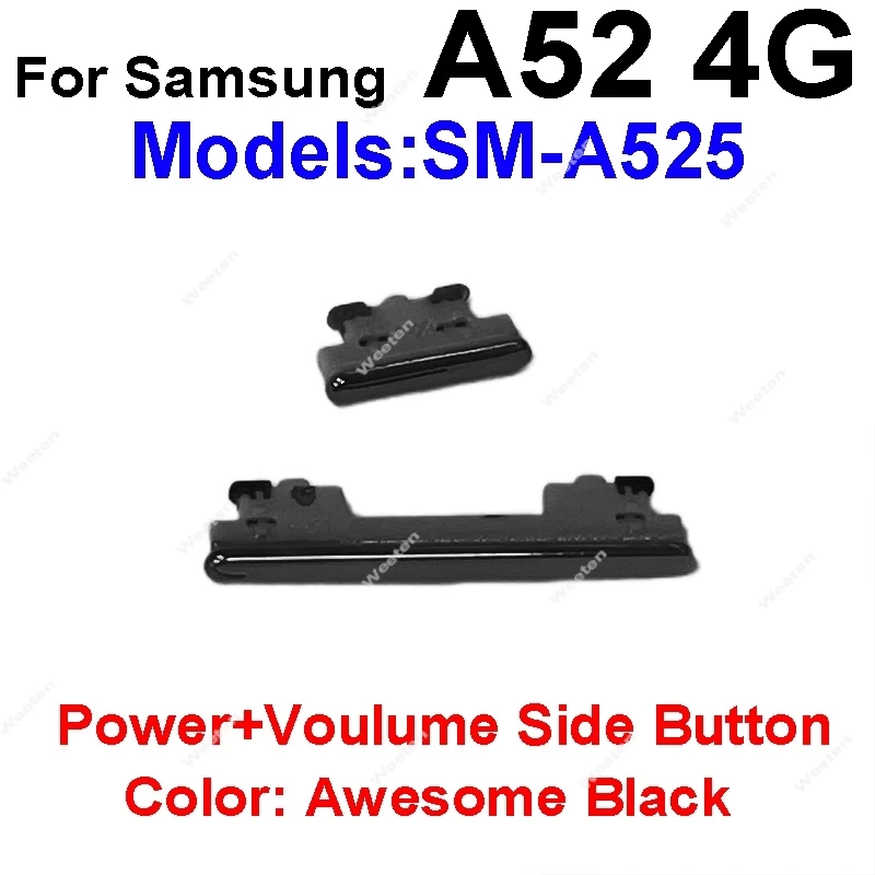 Power Volume Up Down Side Buttons Keys For Samsung Galaxy A52 4G 5G ...
