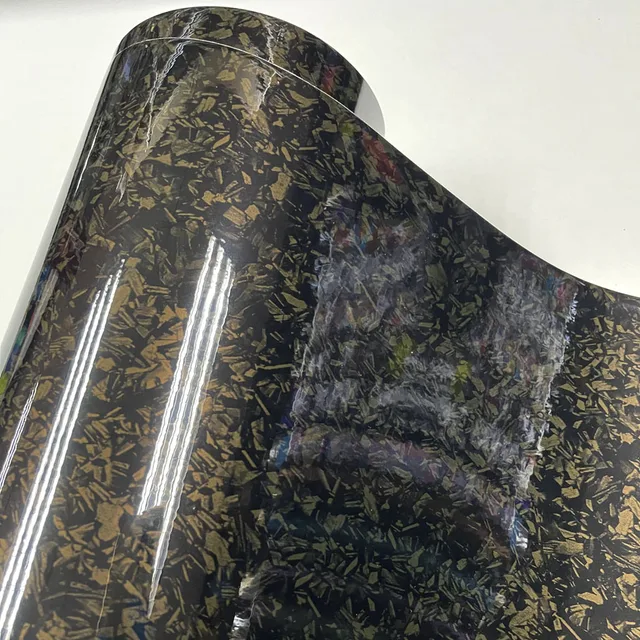 50cm*200/300/500cm Matt black satin Forged Carbon Sticker Vinyl Wrap ...