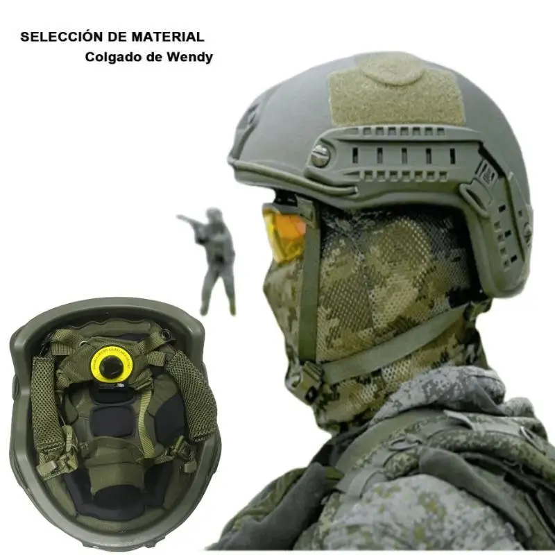 Casco táctico Kevla balístico ACH de corte alto casco balístico de alta ...
