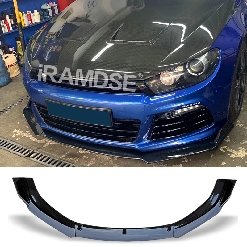 Front Bumper Spoiler Protector Plate Lip Splitter Body Kit For Vw ...