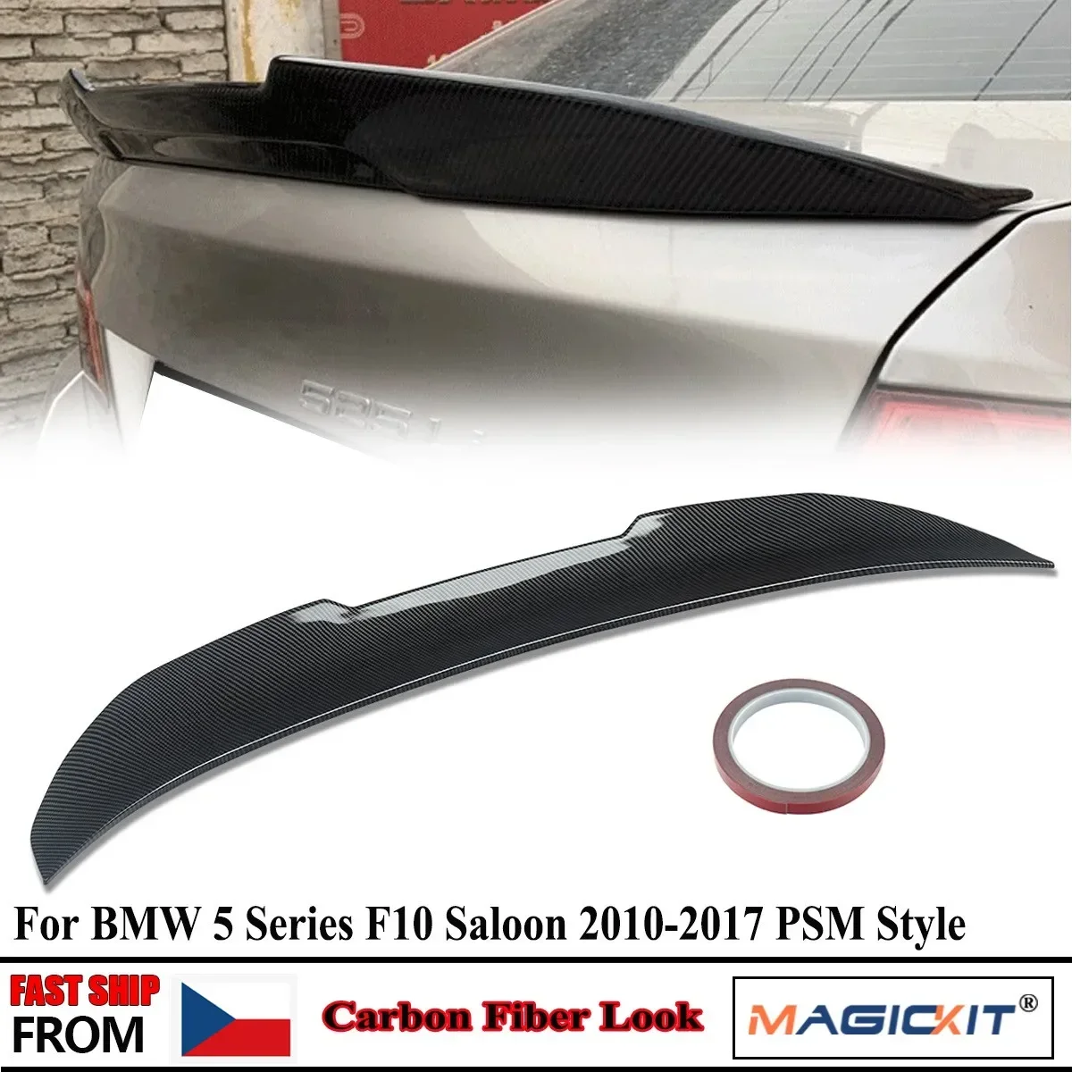 PSM Style For BMW F10 F18 5 Series Rear Trunk Lid Spoiler Wing 2011 ...