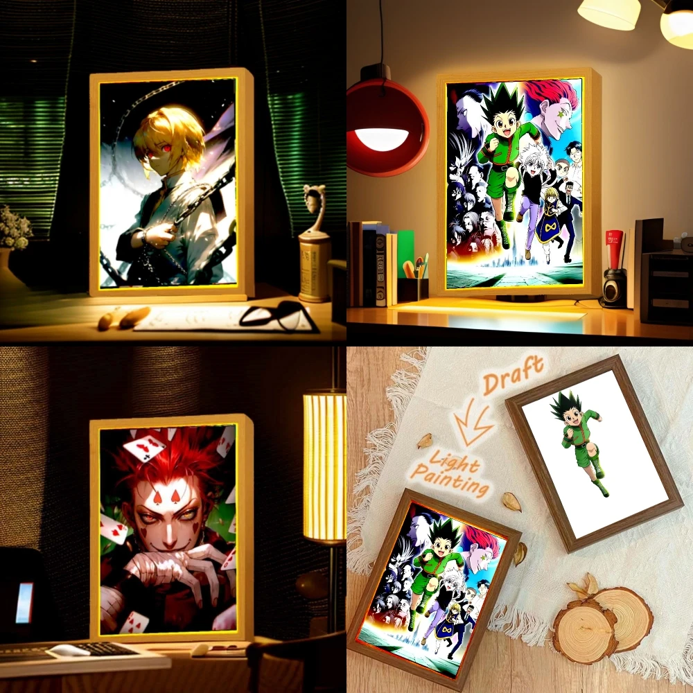 Anime-Figure-Light-Painting-Picture-Frame-Hunter-Hunter-Killua-Chrollo ...