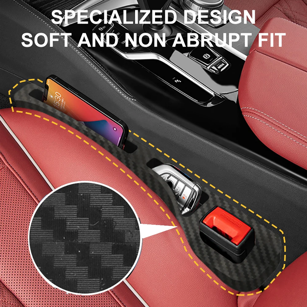 Car Seat Gap Plug Strip Carbon Fiber In The Car Insert Decorative Goods ...