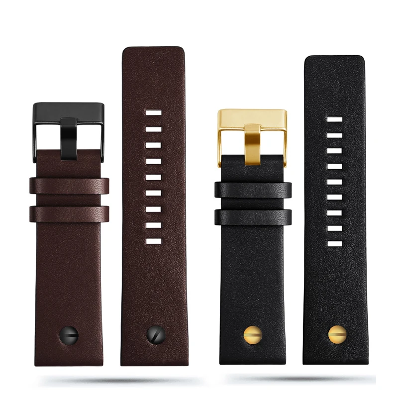 Genuine-leather-watch-strap-22-24-26-28-30mm-watchband-with-rivet-for ...