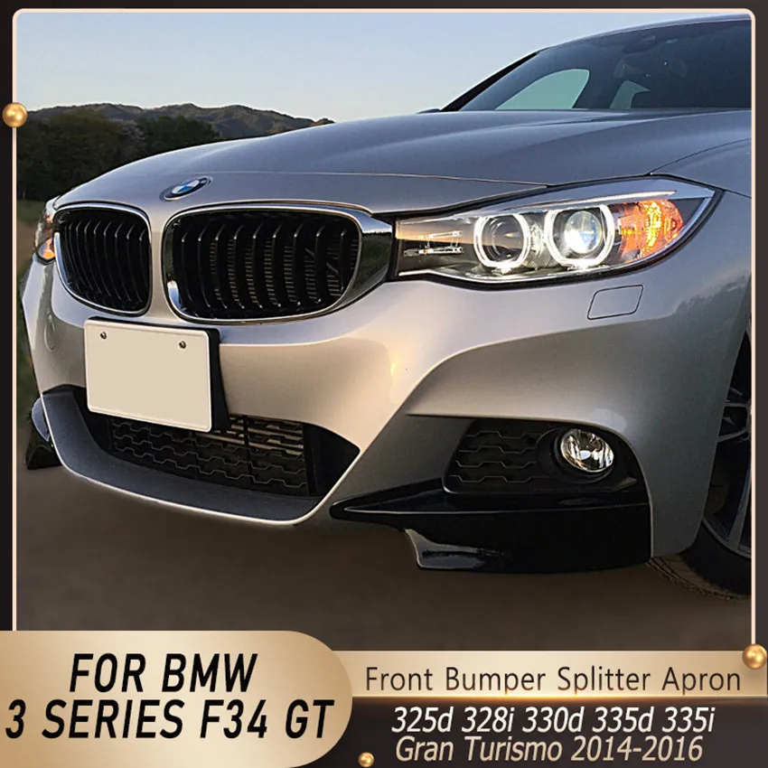BMW F34 GT 프론트 범퍼 사이드 스포일러 바디 키트 커버 디퓨저 스플리터 에이프런 325d 328i 330d 335d ...