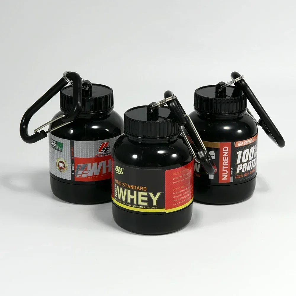 100-200ML-Portable-Mini-Protein-Powder-Bottle-with-Keychain-Health ...