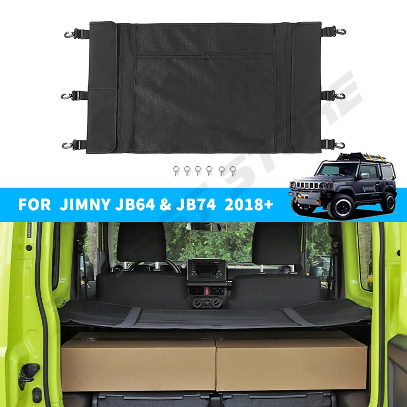 Car-Rear-Trunk-Curtain-Cover-Storage-Bag-Net-for-Suzuki-Jimny-Sierra ...