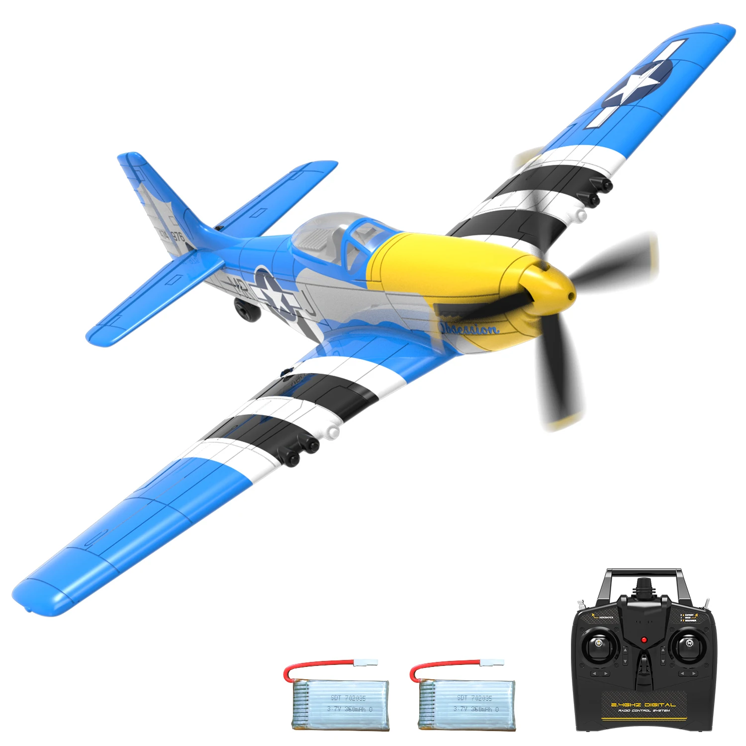 VOLANTEXRC-RC-Plane-4CH-RC-Airplane-P51-Mustang-WWII-2-4Ghz-400mm-with ...