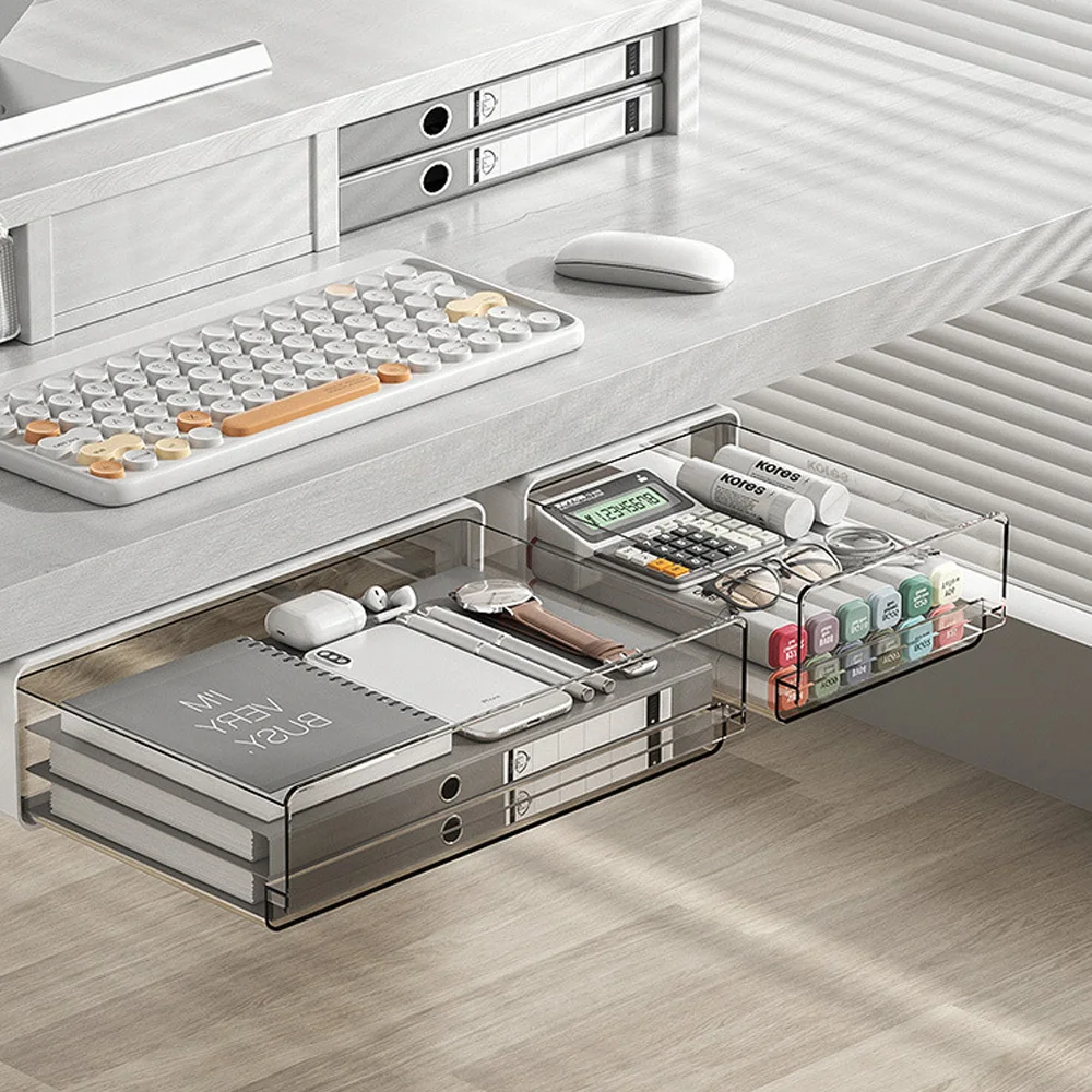 Desk-Table-Self-Storage-Boxs-Under-Desk-Drawer-Stick-Stand-Hidden ...
