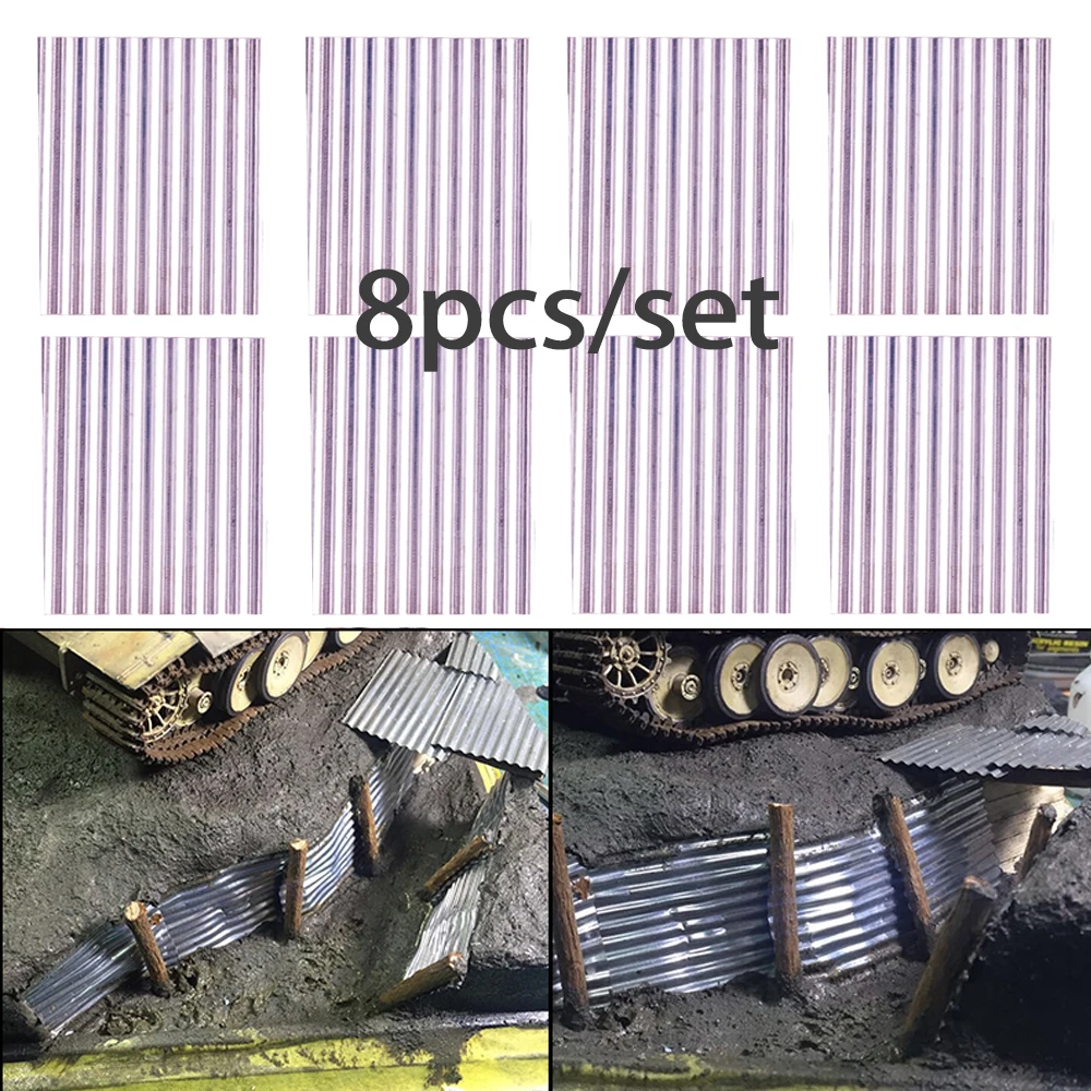 Scale-1-35-Micro-Steel-Shed-Corrugated-Tile-Model-Diy-Military-Sand ...