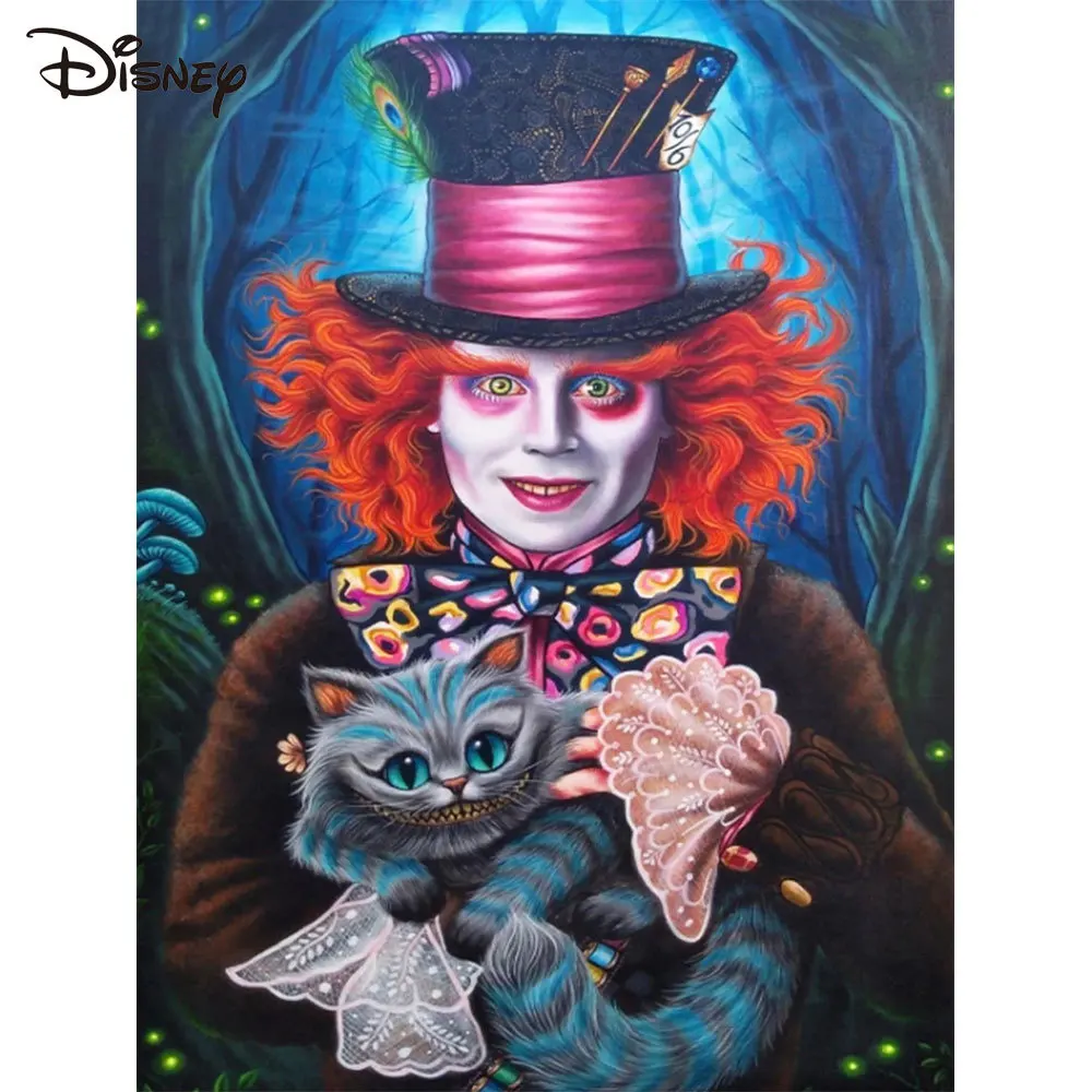 Disney Oil Painting Joker Mad Hatter Cheshire Laughing Cat Paint By ...