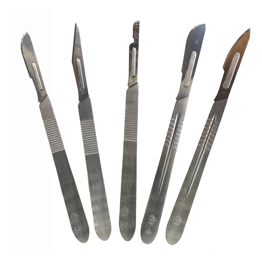 Bisturi Podologia Set - 50 Piezas Hojas De Bisturí No. 24 Y Mango De ...