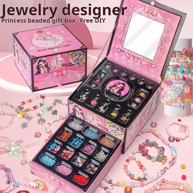 Girls Bracelet Making Kit Creativity Toy DIY Jewelry Maker Princess ...