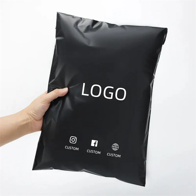 500PCS-Lot-Custom-Print-Logo-Postage-Small-Business-Supplies-Polythene ...