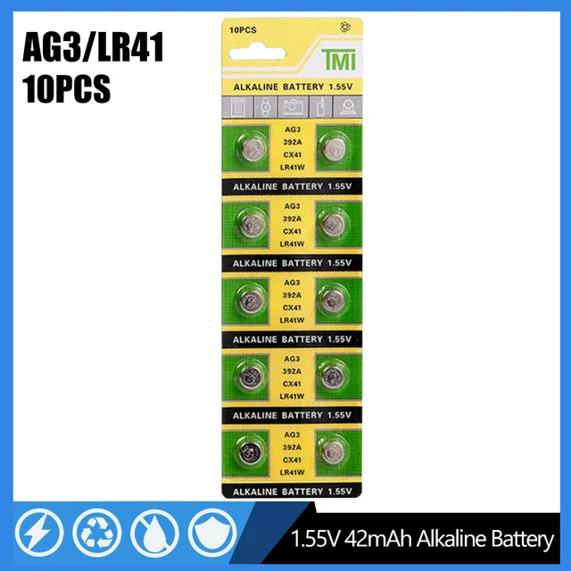 New AG3 LR41 192 384 392 392A LR736 L736 SR41 SR41SW SR41W 1.55V ...