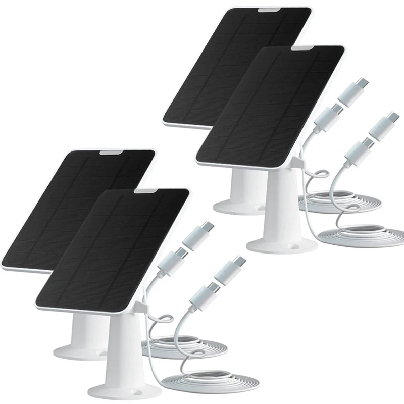 4-Pack-Solar-Panels-Micro-USB-Cable-with-Type-C-Adapter-Compatible-with ...