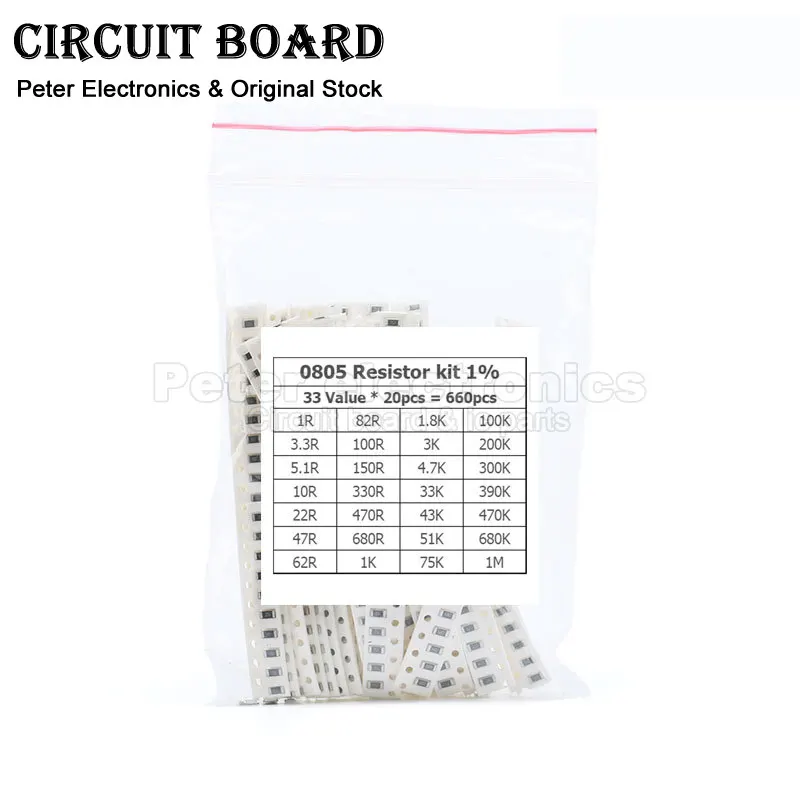 660PCS-Set-of-Resistors-0805-SMD-Resistor-Assorted-Kit-Diy-1-1-Ohm-1M ...