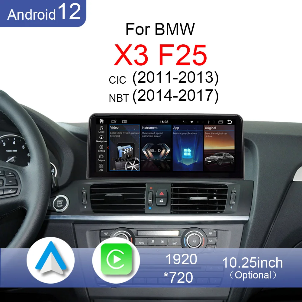 For BMW X3 F25 2011 to 2017 Factory Price Android 12 4G CarPlay Car ...