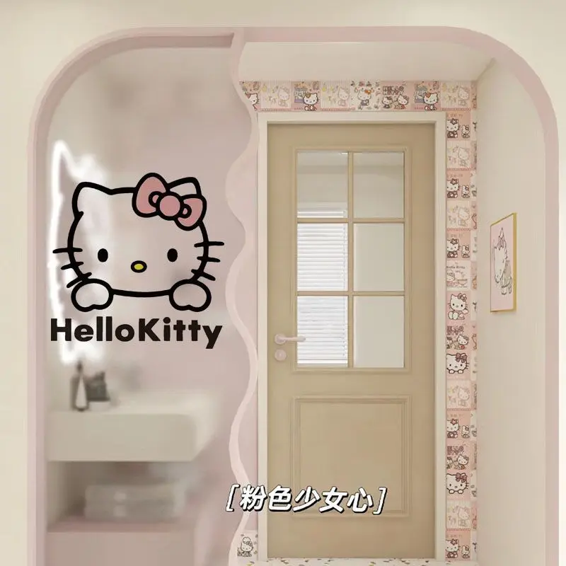 Sanrio-Hello-Kitty-Wall-Sticker-Cartoon-Cute-Room-Glass-Bathroom-Door ...