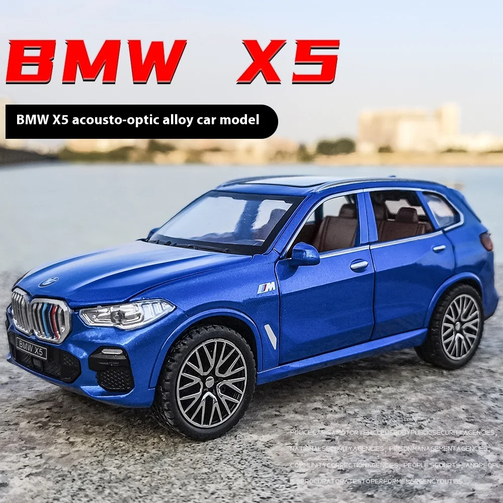 1:32 BMW X5 SUV Alloy Car Diecast Model Sound & Light Pull Back Toy ...