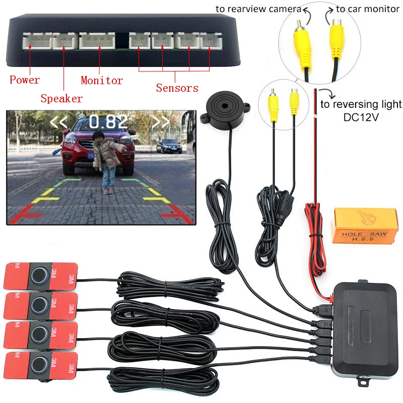 Car-Video-Parking-Sensor-tronics-Assistance-13mm-Adjustable-Flat ...