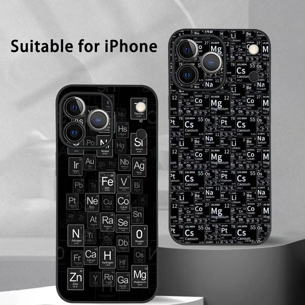 Chemistry Periodic Table Phone Case For iPhone 17 16 15 14 13 12 11 Pro ...