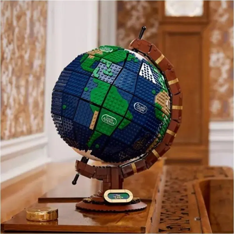 Ideas Expert MOC Earth Globe Modular Building Blocks Assembly Bricks ...