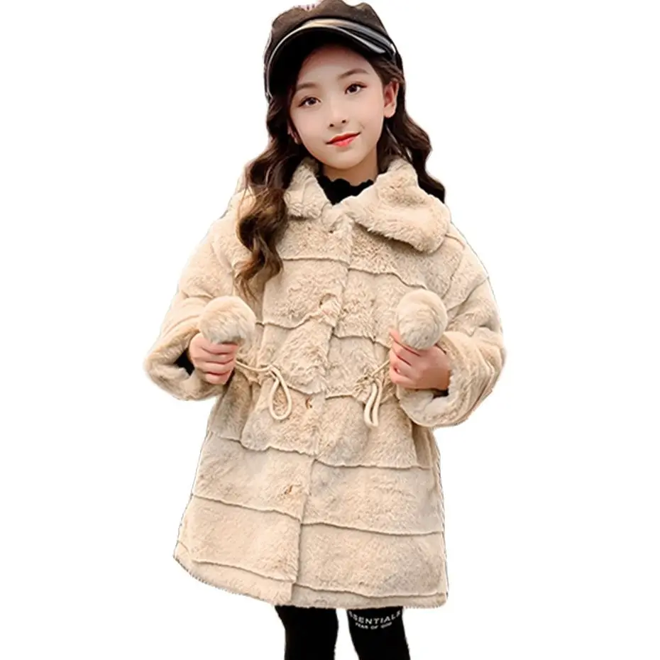 Girls Long Coat Thick Warm Girl Coat Casual Style Coat Kids Winter Kids ...
