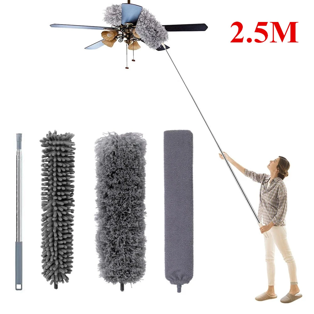 2.5M Dust Cleaner Brush Microfiber Long Extendable Duster Telescopic ...