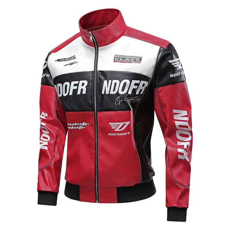 Patchwork-Motorcycle-Jacket-Men-Standing-Collar-Windproof-Oversized ...