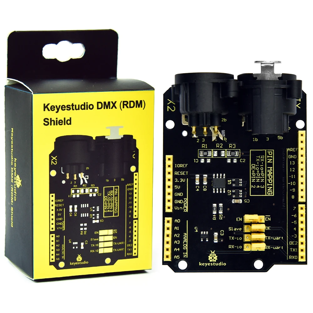 NEW-Keyestudio-5V-DMX-RDM-Shield-Electronic-Board-for-Arduino-UNO ...