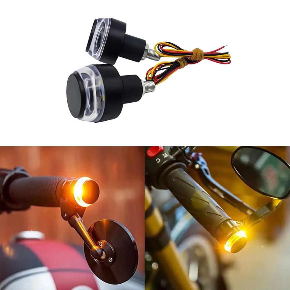 2PCS-Motorcycle-LED-Handlebar-End-Turn-Signal-Light-Flash-Colorful-Side ...