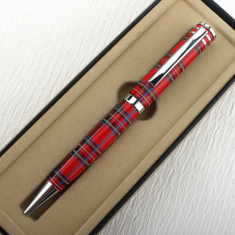 Office-Pen-Red-Line-Pattern-Metal-BallPoint-Pen-Student-Stationery ...