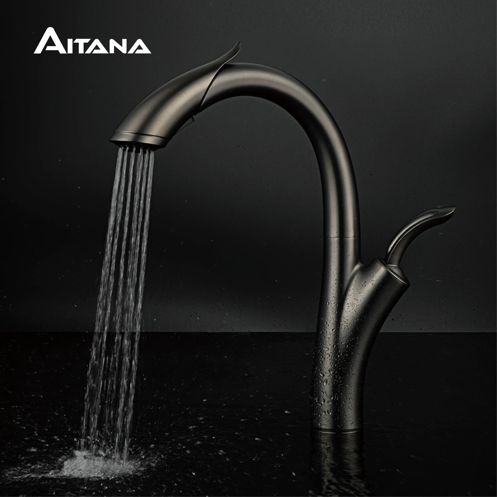 Luxury-gun-gray-brass-kitchen-faucet-with-2-sizes-Single-handle-1-hole ...