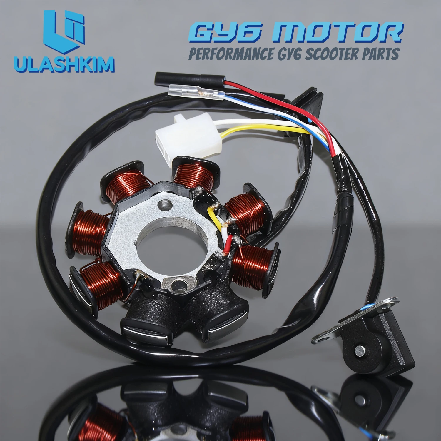GY6 coil 80cc engine coil magnetic motor stator GY6 50cc 8-pole AC GY6 ...