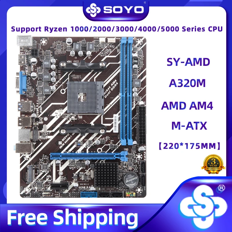 Motherboard Amd Am4 A320m Ddr4 | Motherboard Amd A320 | Amd Am4 ...
