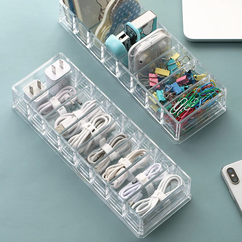 Transparent-Cable-Storage-Box-with-Lid-Plastic-Data-Line-Charger-Wire ...
