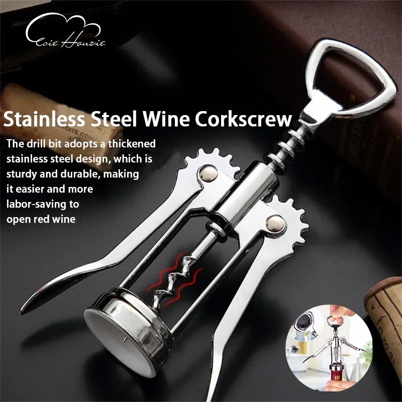 2-IN-1-Wine-Corkscrew-Stainless-Steel-Wine-Opener-Multifunctional-Beer ...